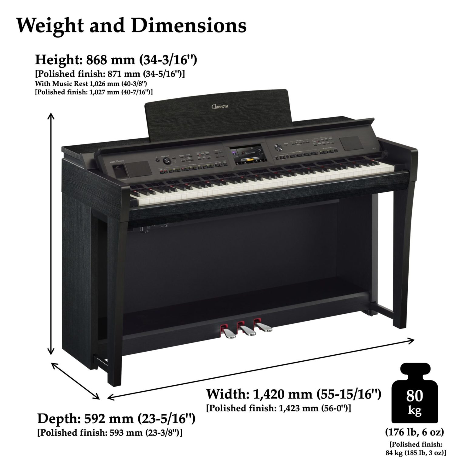 Yamaha CVP-805 Clavinova Digital - Music Exchange